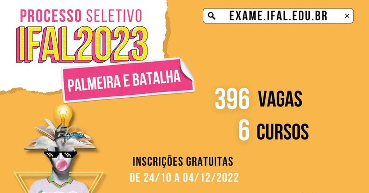 Ifal divulga edital do processo seletivo dos campi Batalha e Palmeira dos Índios | 7Segundos ...